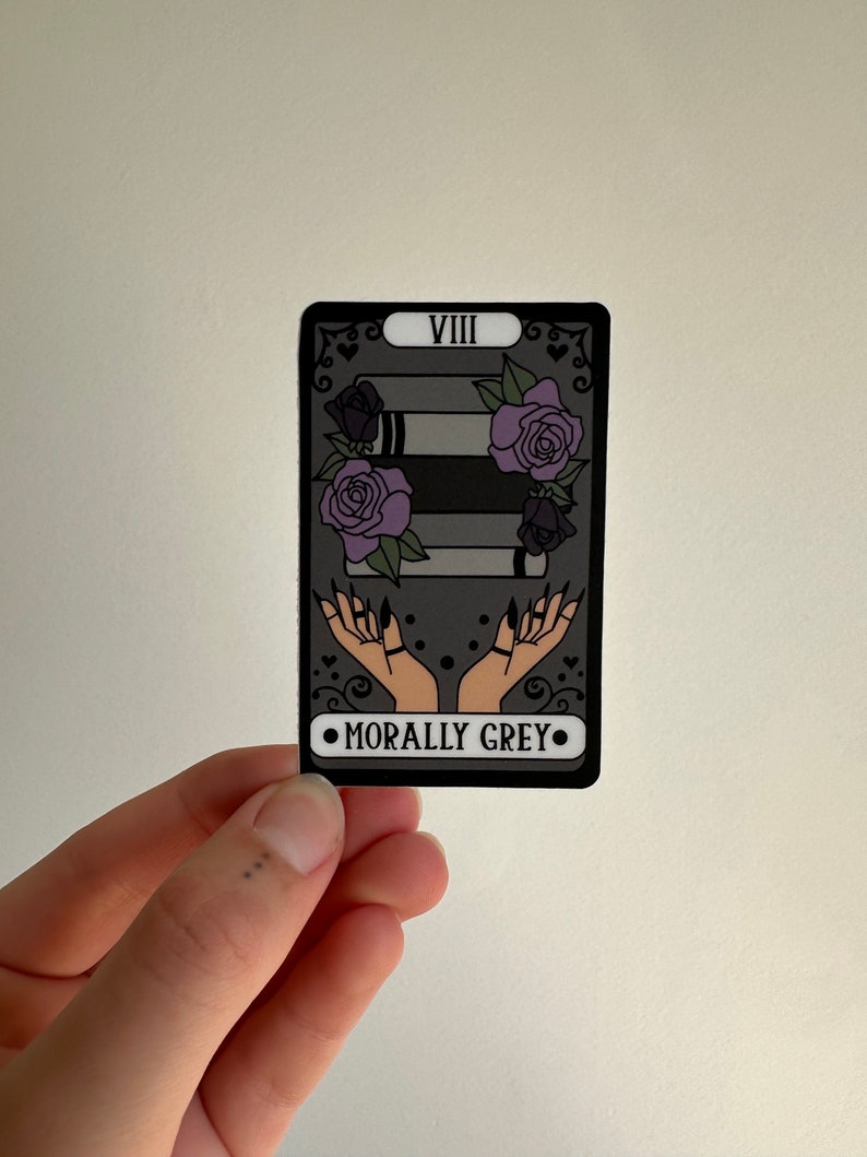 Morally Grey Tarot Sticker, Dark Romance Trope, Book Tropes, Bookish ...
