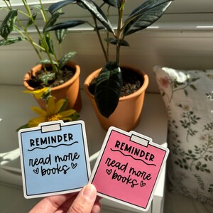 Reminder: Read More Books Sticker, Bookish Sticker, Reader Sticker ...