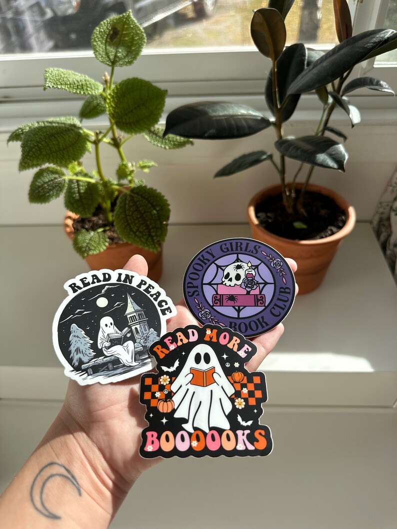 Spooky Bookish Bundle Pack 6 Items (3 Halloween Bookmarks and 3 ...