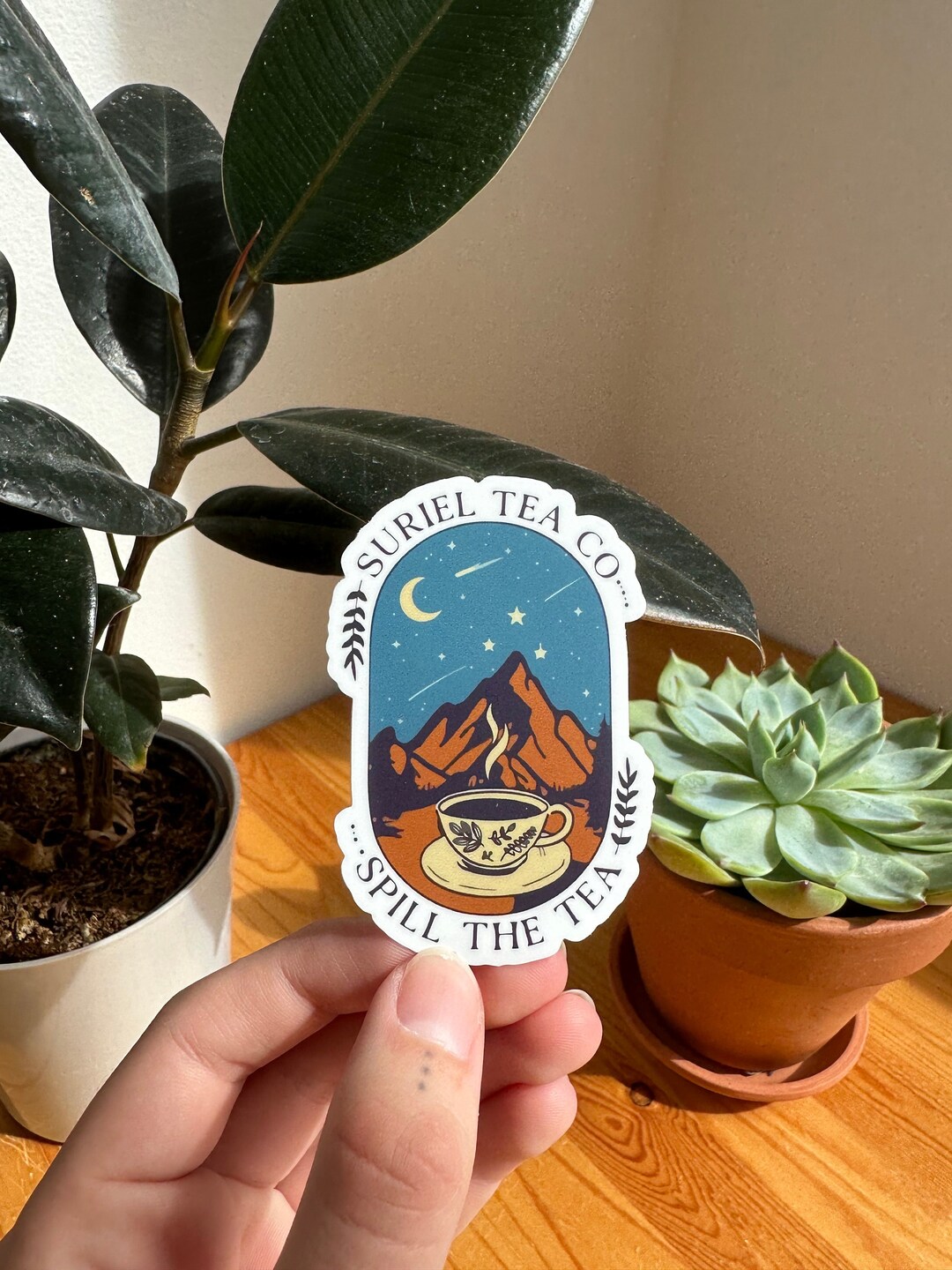 Suriel Tea Co Spill the Tea Sticker, ACOTAR Sticker, Sarah J Mass Sticker, A Court of Thorns and ...