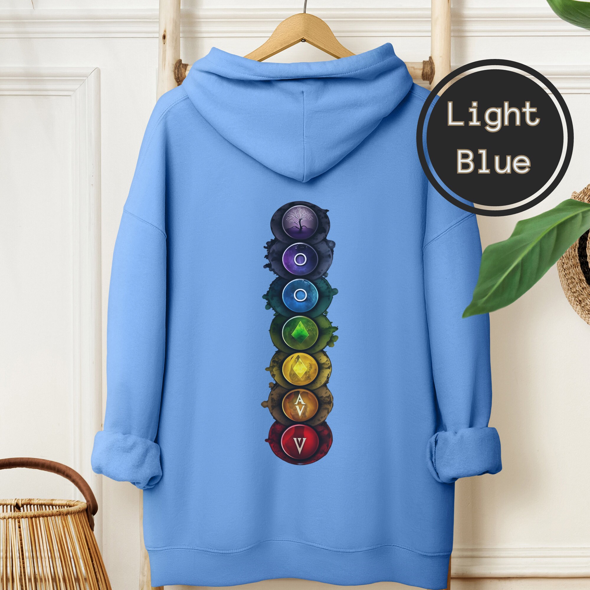Seven Chakras Unisex Sweatshirt, Spiritual Hoodie, 7 Chakra Clothing ...
