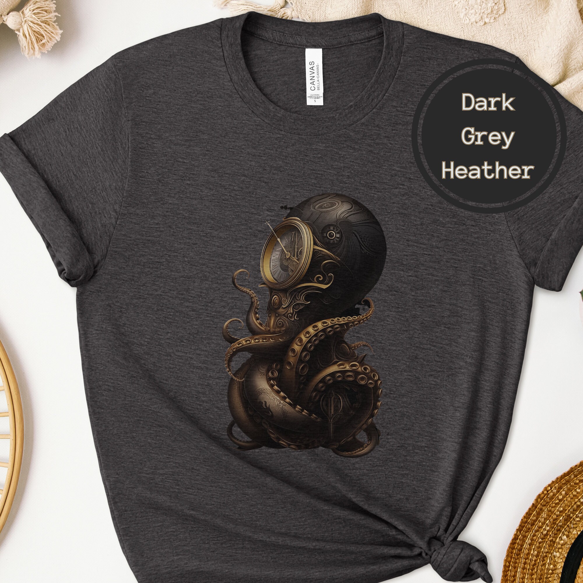 Octopus Japanese Calligraphy T-shirt, Gyotaku Traditional Art, Japan ...