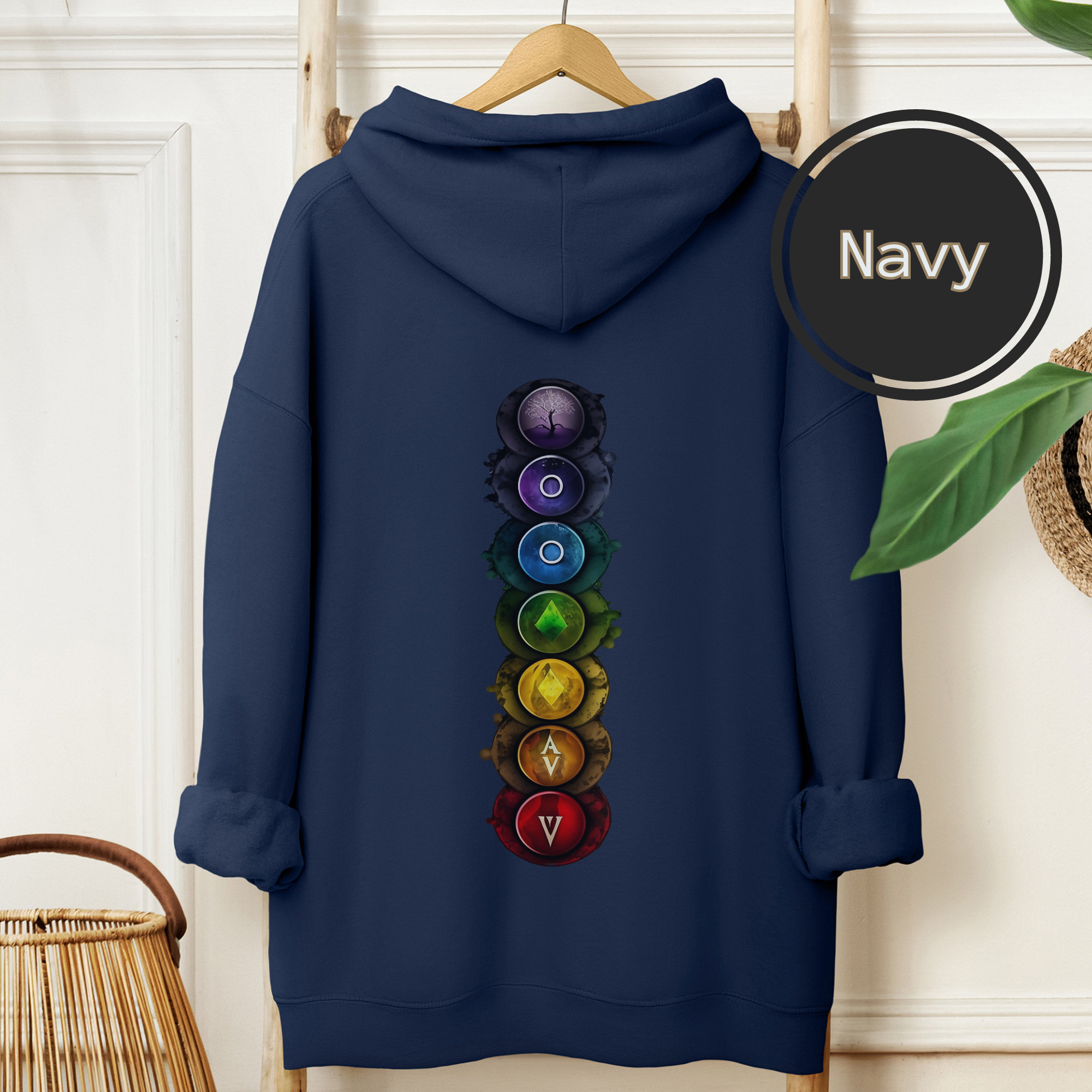 Seven Chakras Unisex Sweatshirt, Spiritual Hoodie, 7 Chakra Clothing ...