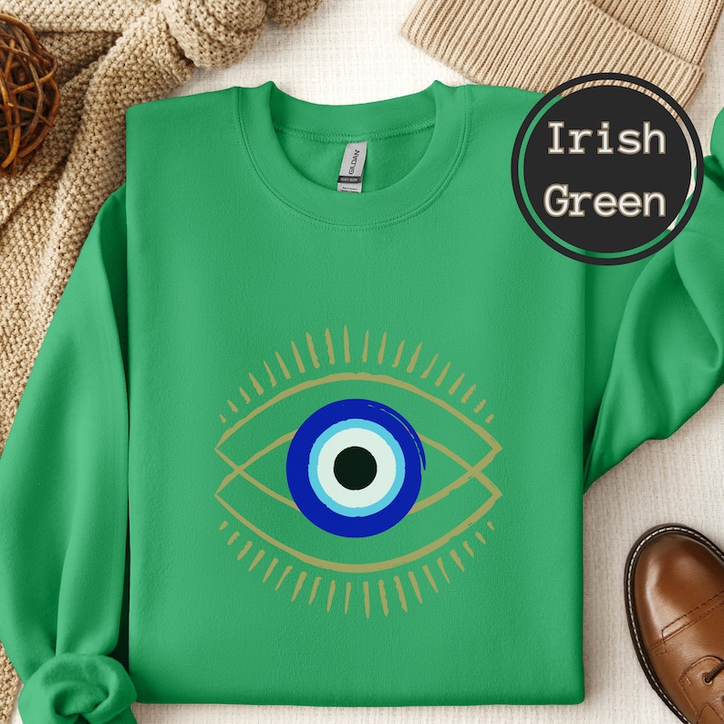 Evil Eye Sweater Gift, Good Luck Family & Friend Sweatshirt, Matching ...