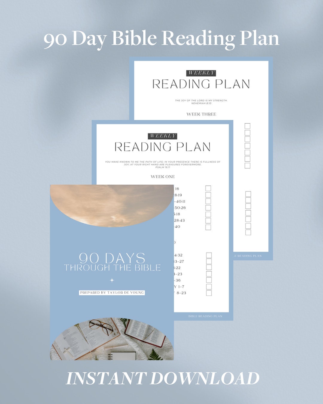 90 Day Bible Reading Plan - Etsy