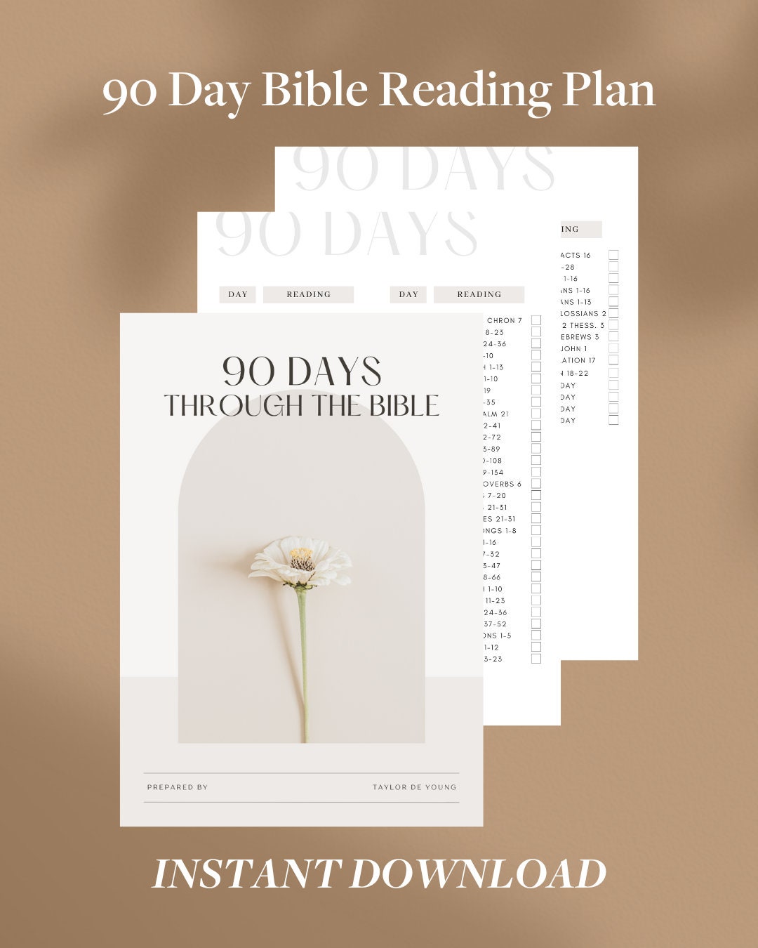 90 Day Bible Reading Plan - Etsy