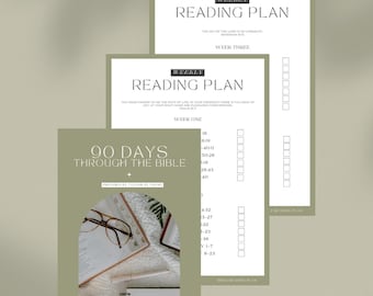 Printable 90 Day Bible Reading Plan With Checklist; Download and Edit ...