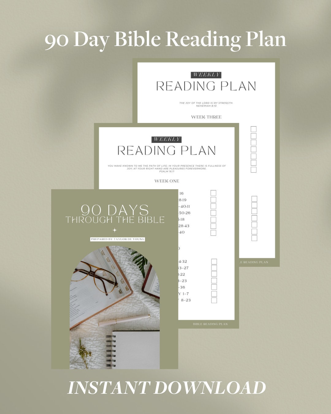 90 Day Bible Reading Plan - Etsy