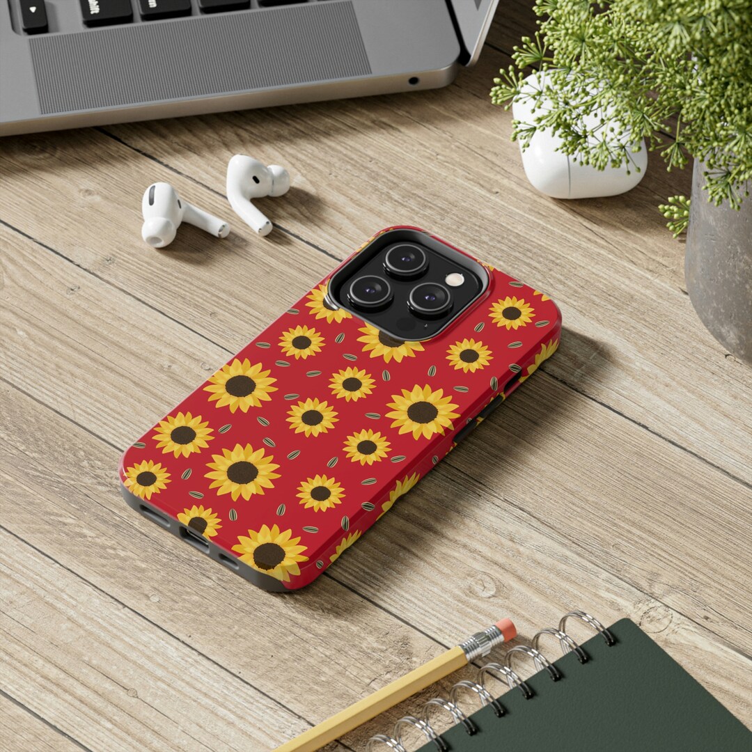 Ruby Red Sunflowers and Sunflower Seeds Tough Girl Phone Cases - Etsy
