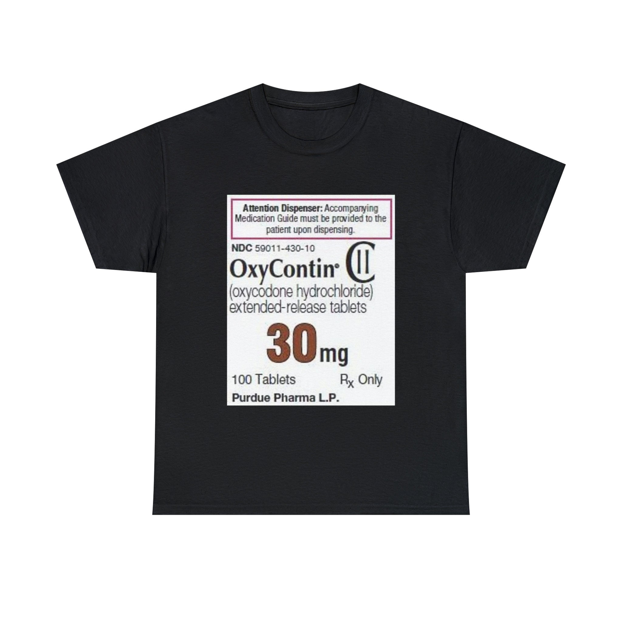 Oxycontin 30mg Purdue Pharma Label T-shirt - Etsy