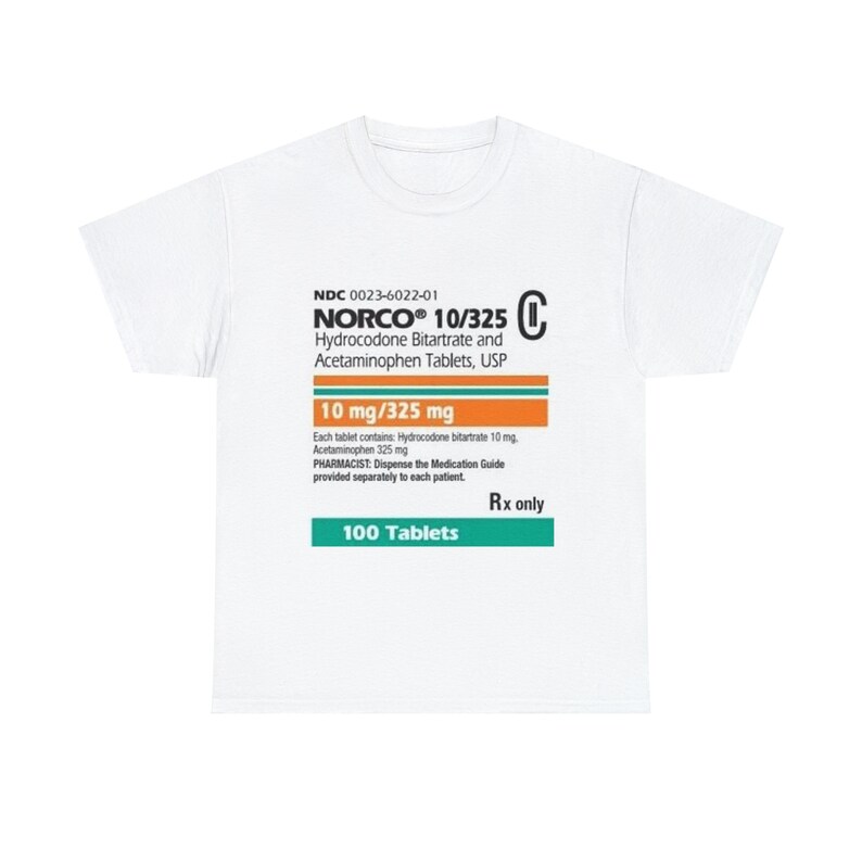 Norco 10/325 Allergan Label T-shirt - Etsy