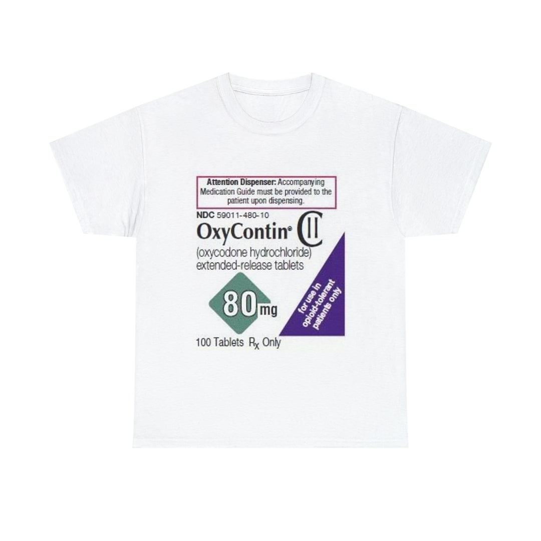 Oxycontin 80mg Purdue Pharma Label T-shirt - Etsy