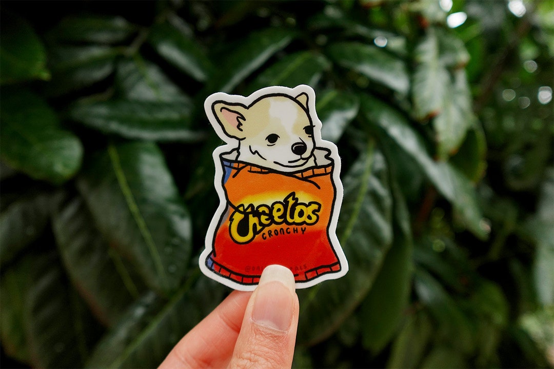 Hot Cheeto Dog Sticker | Waterproof Matte Vinyl Sticker - Etsy