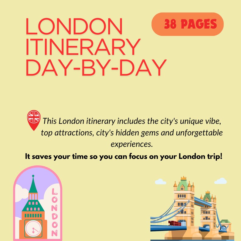 London Travel Itinerary | Travel Guide for London, United Kingdom - Etsy