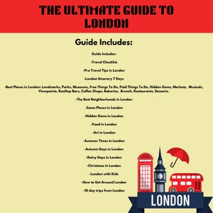 London Travel Itinerary | Travel Guide for London, United Kingdom - Etsy