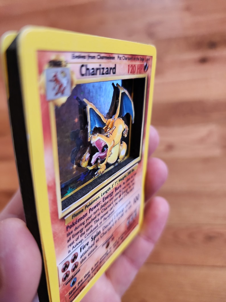 3D Charizard Card - Shadowbox - Etsy