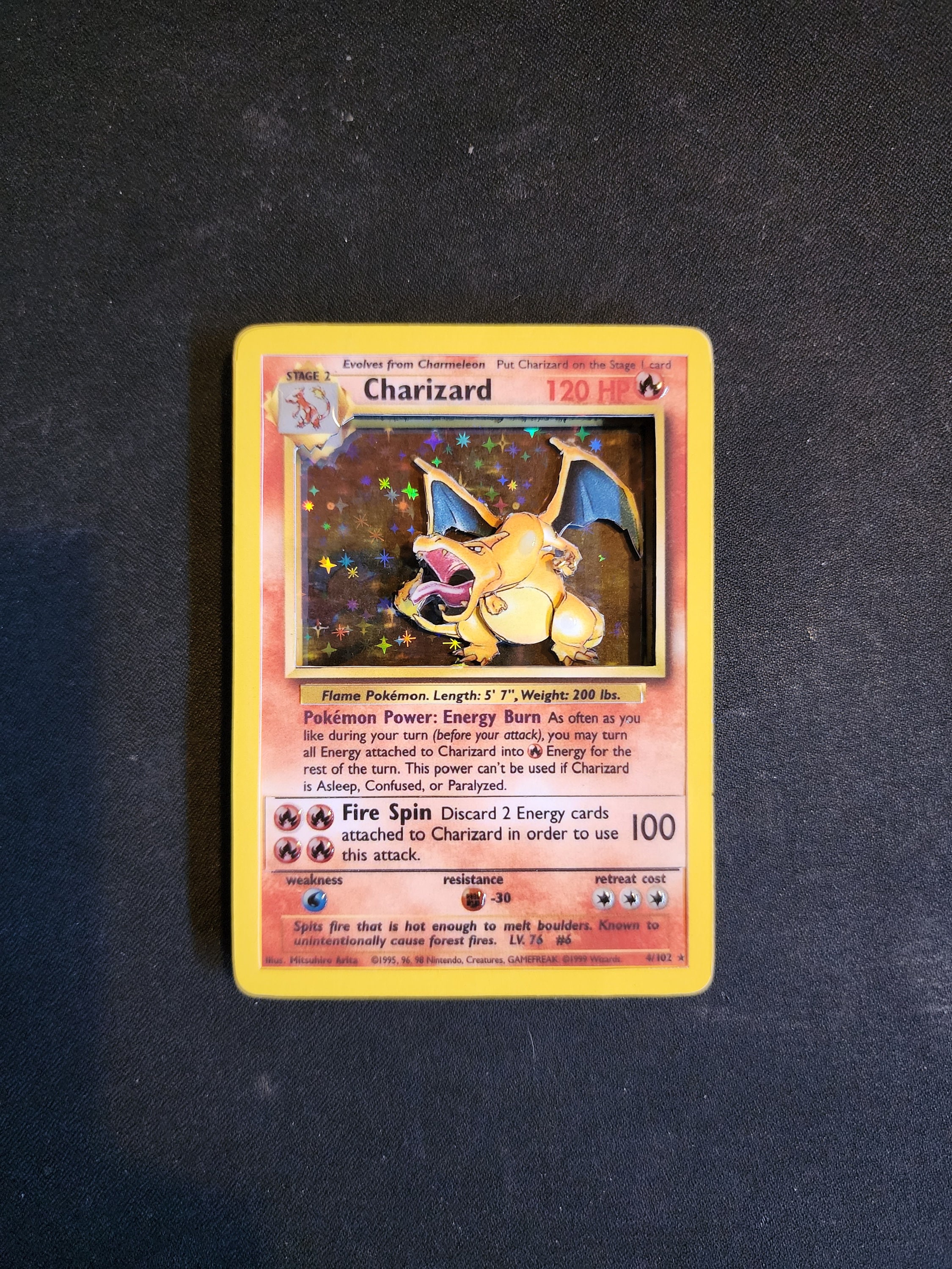 3D Charizard Card - Shadowbox - Etsy