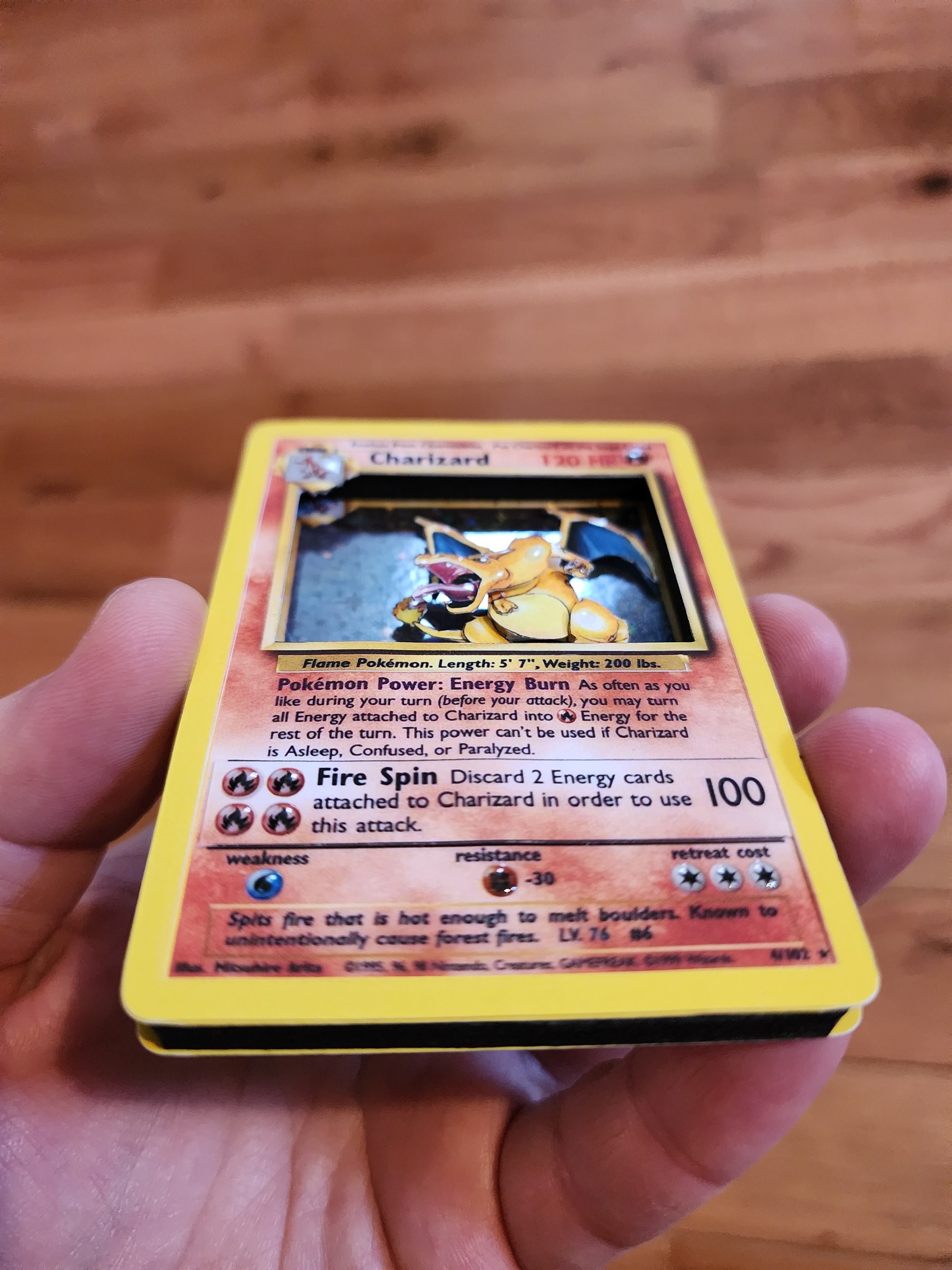 3D Charizard Card - Shadowbox - Etsy