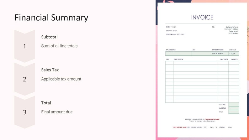 Invoice Template - Etsy