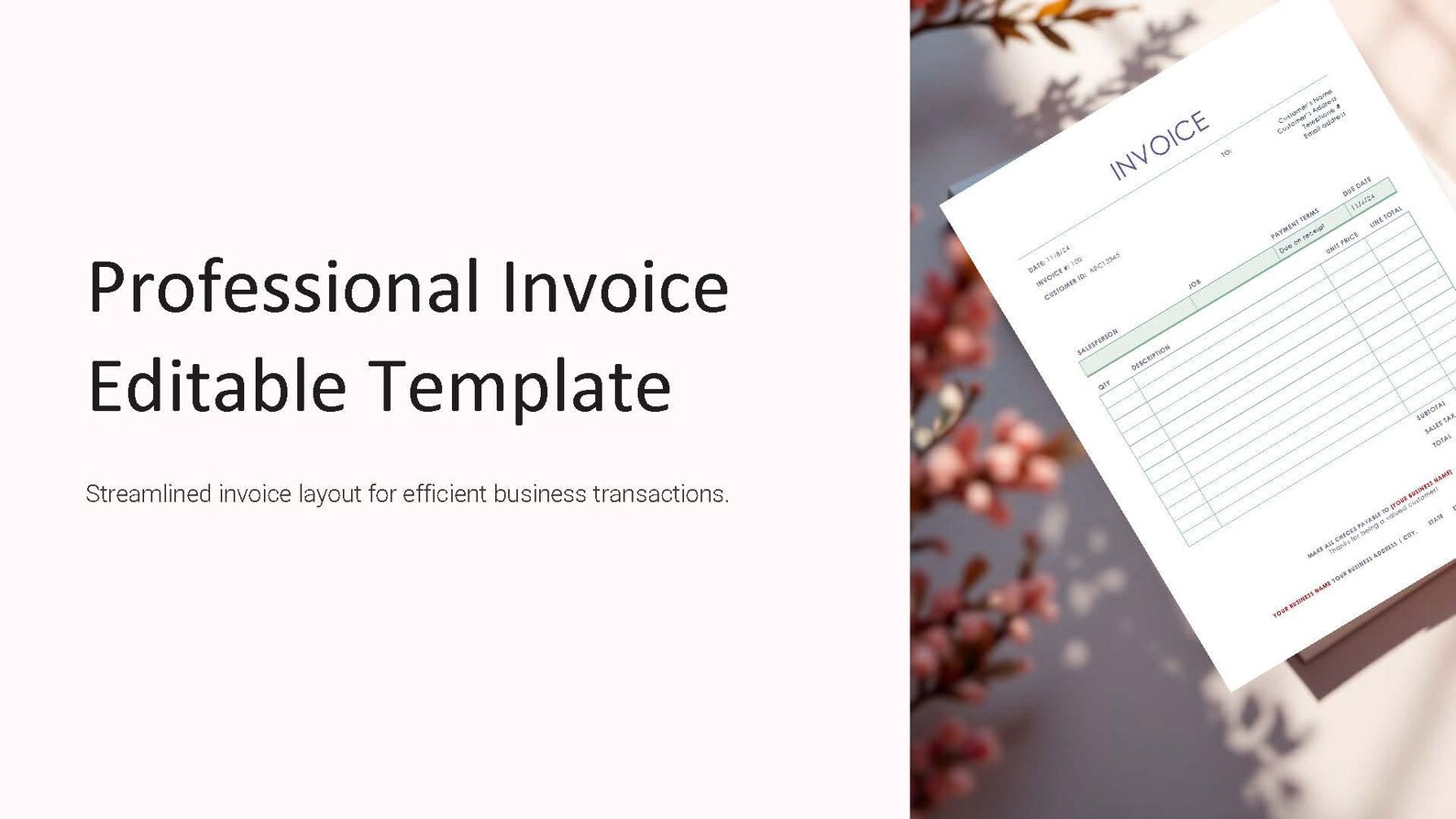 Invoice Template - Etsy
