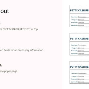 Petty Cash Receipt - Etsy