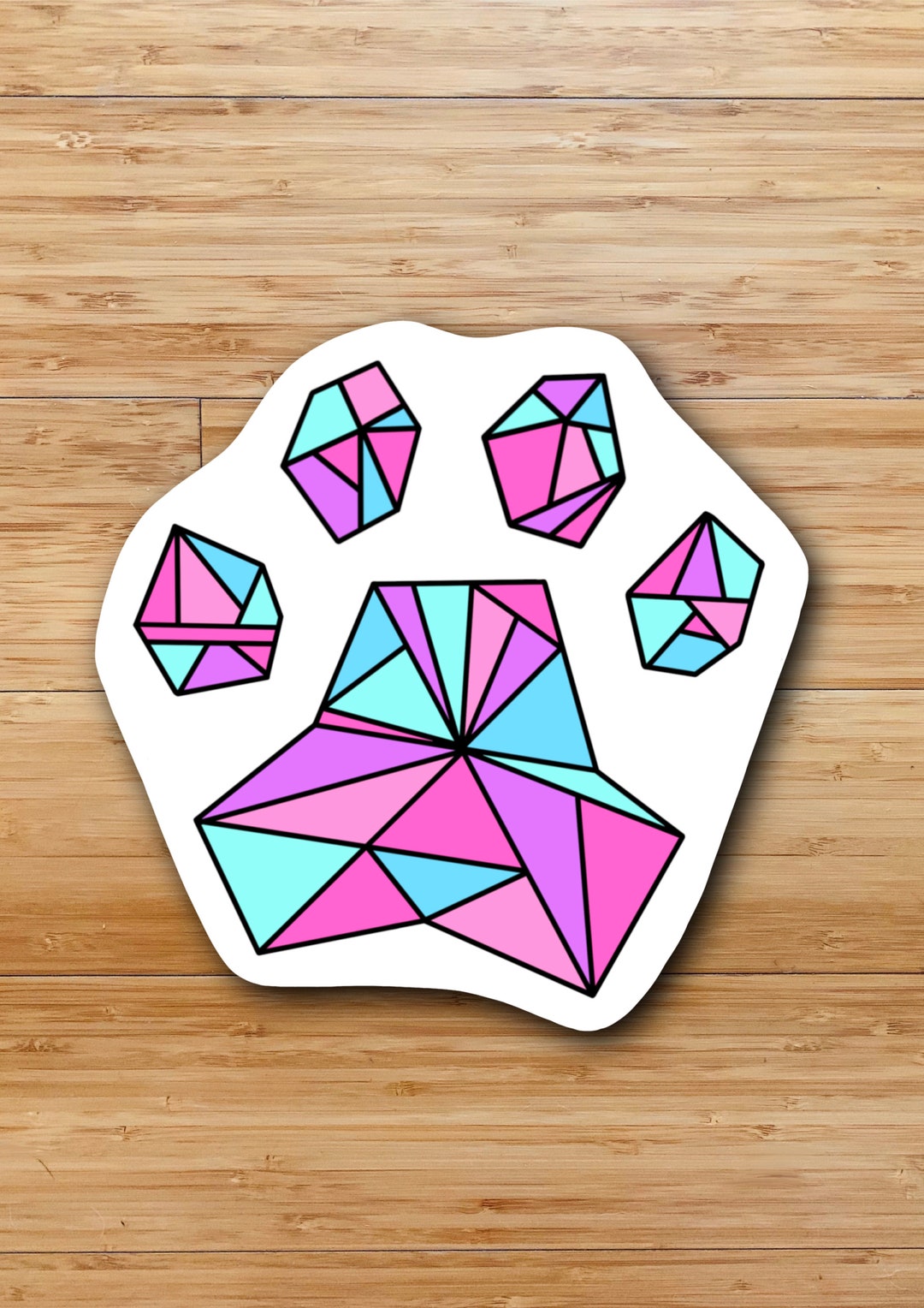 Dog Paw Sticker, Waterproof Sticker, Animal Sticker, Kiss Cut Vinyl ...