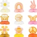Groovy Centerpieces Two Groovy Party Groovy One Flower Power Birthday ...