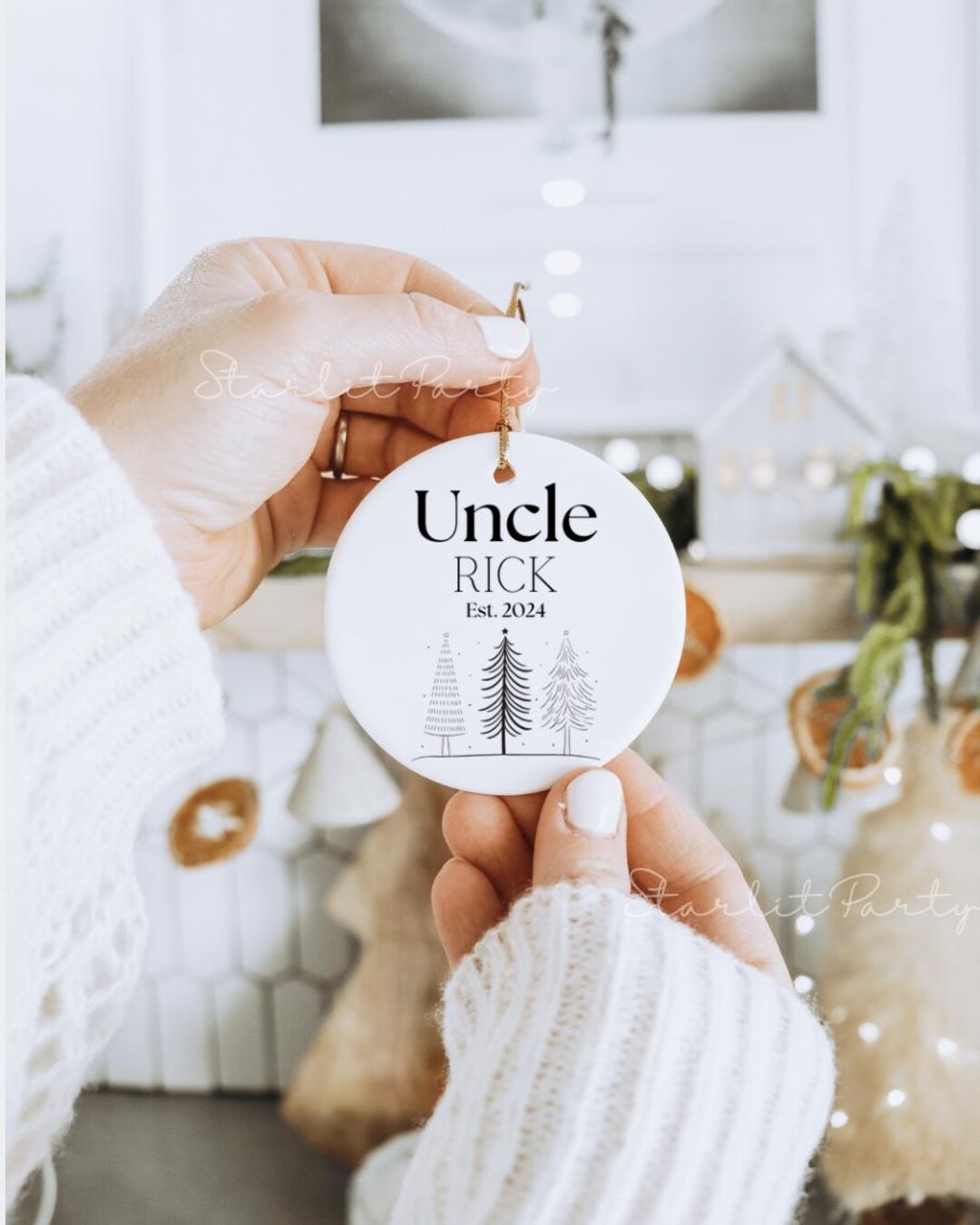 Personalized Uncle Tio Est 2024 Christmas Tree Ornament Gift, First ...