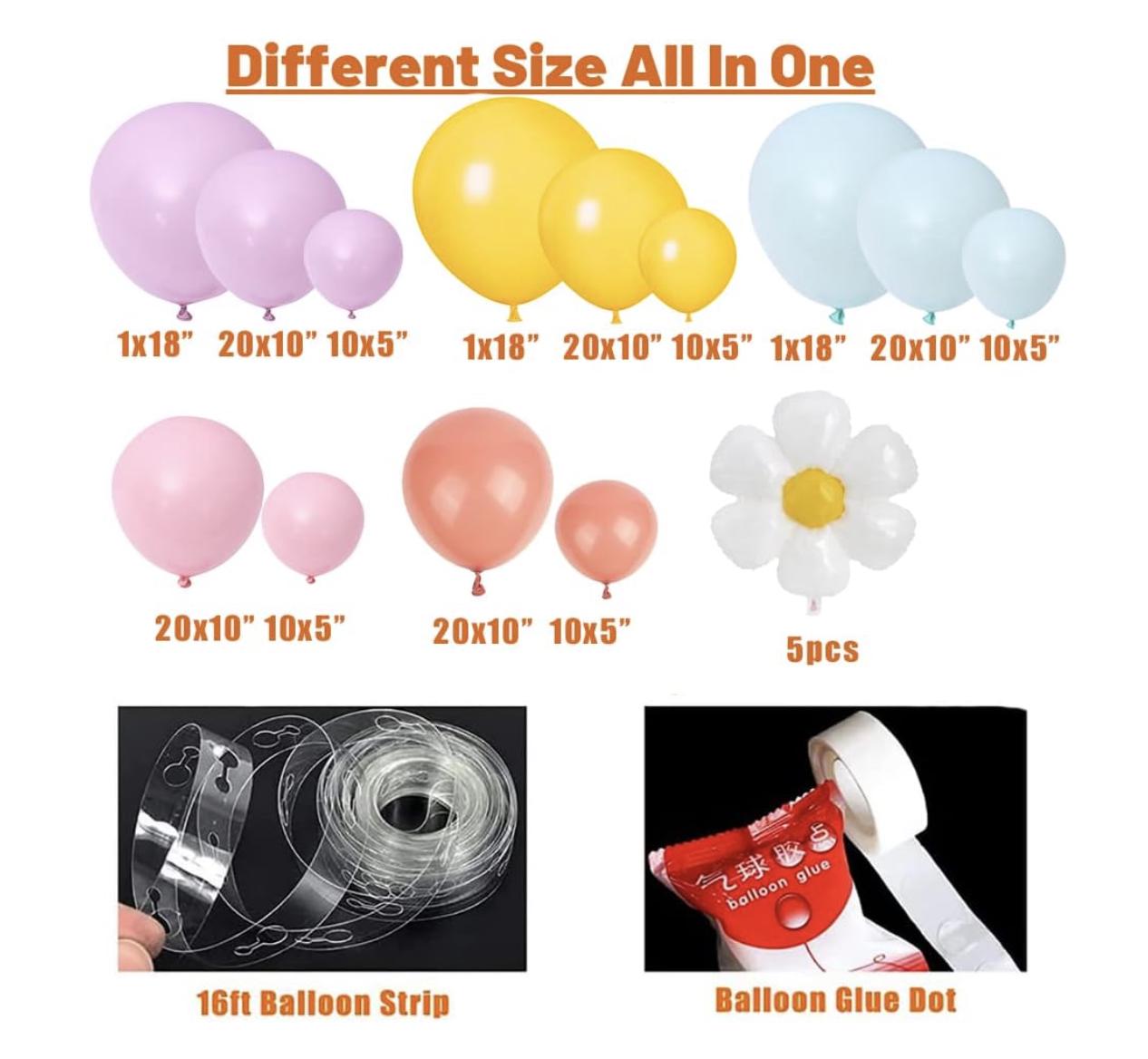 158 PC Groovy Retro Hippie Boho Party Favor Balloon Garland Arch Kit ...