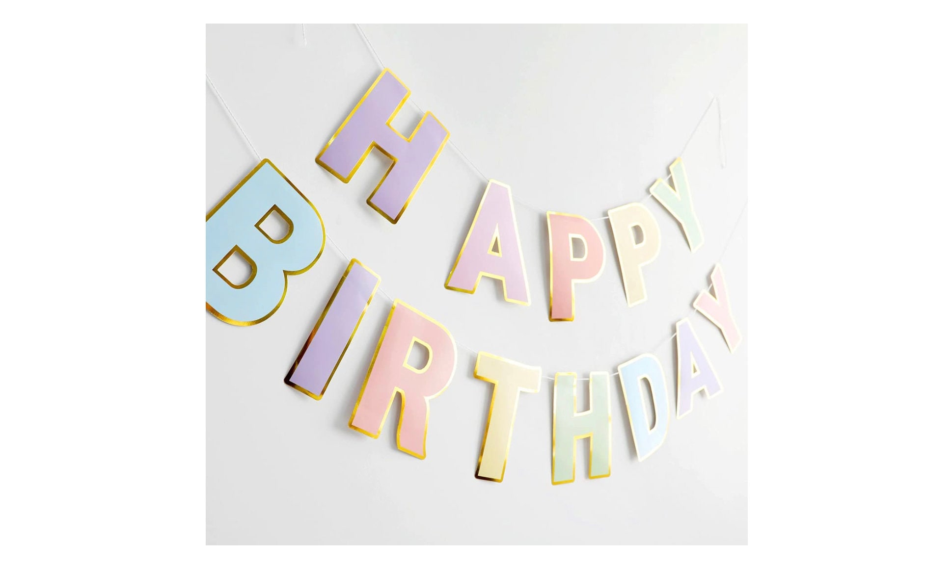 Happy Birthday Pastel Color Banner Pastel Rainbow 1st Birthday ...