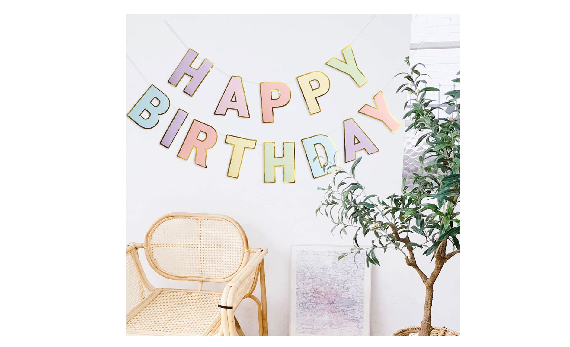 Happy Birthday Pastel Color Banner Pastel Rainbow 1st Birthday ...