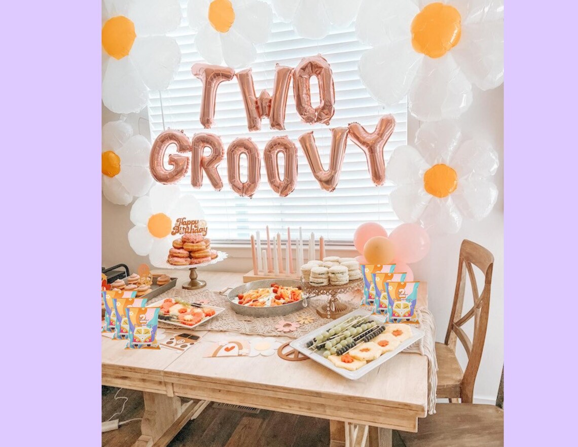Groovy Party Chip Bags, 70s Retro Birthday Favor Bags, Hippie Tie Dye ...