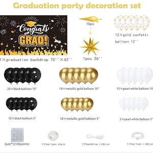 Graduation Party Decorations Balloon Garland Kit Graduation Party Ideas ...