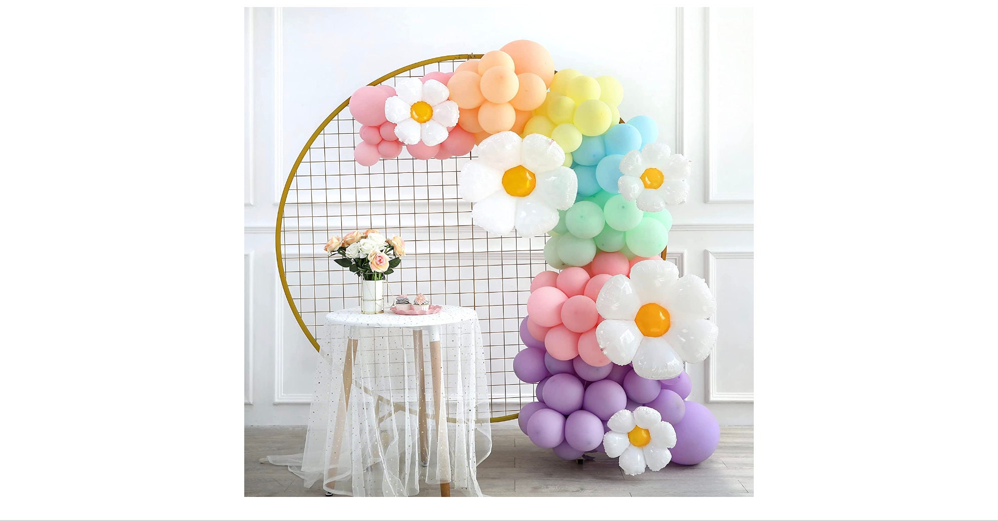 157pcs Daisy Flower Balloon Garland Arch Kit | 60s 70s Party | Two ...