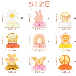 Groovy Centerpieces Two Groovy Party Groovy One Flower Power Birthday ...