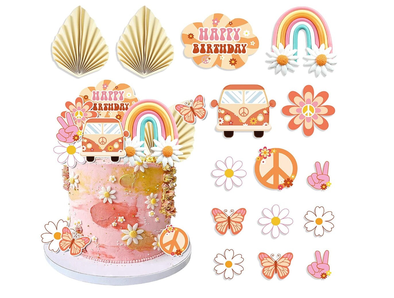 Groovy Cake Topper 70s Birthday Cake Topper Retro Birthday Cake Topper ...