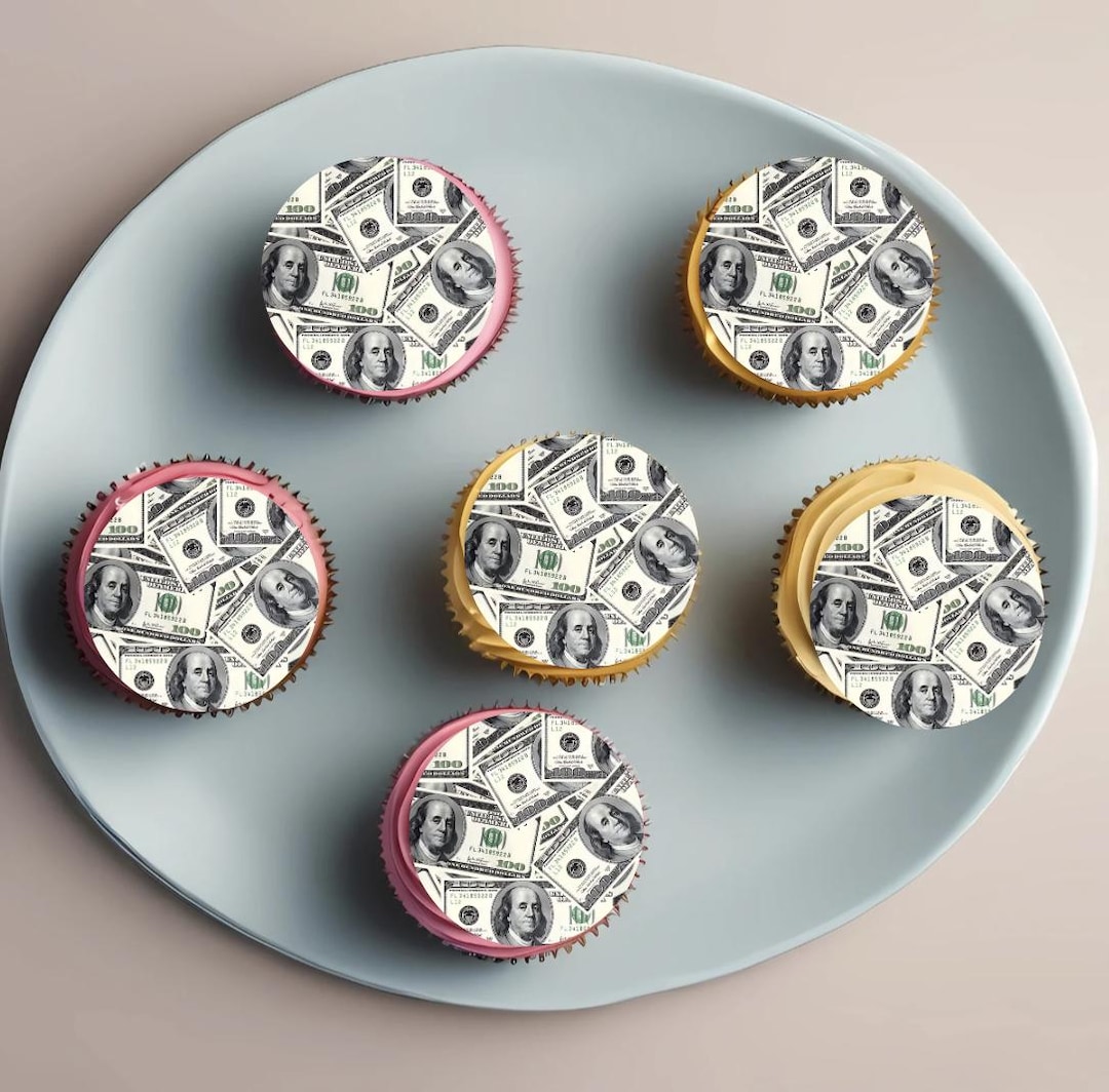 100 Dollar Bills Money Treats Party Edible Image Toppers Sugar Sheet ...