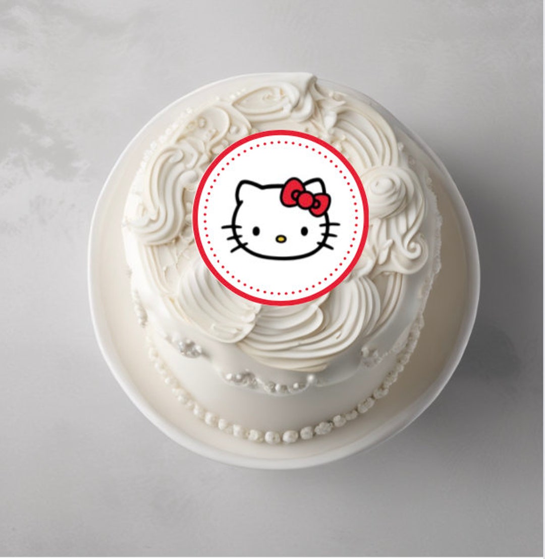 RED Hello Kitty Edible Image Icing Sugar Sheet for Cakes 4, 6, 7.5 ...