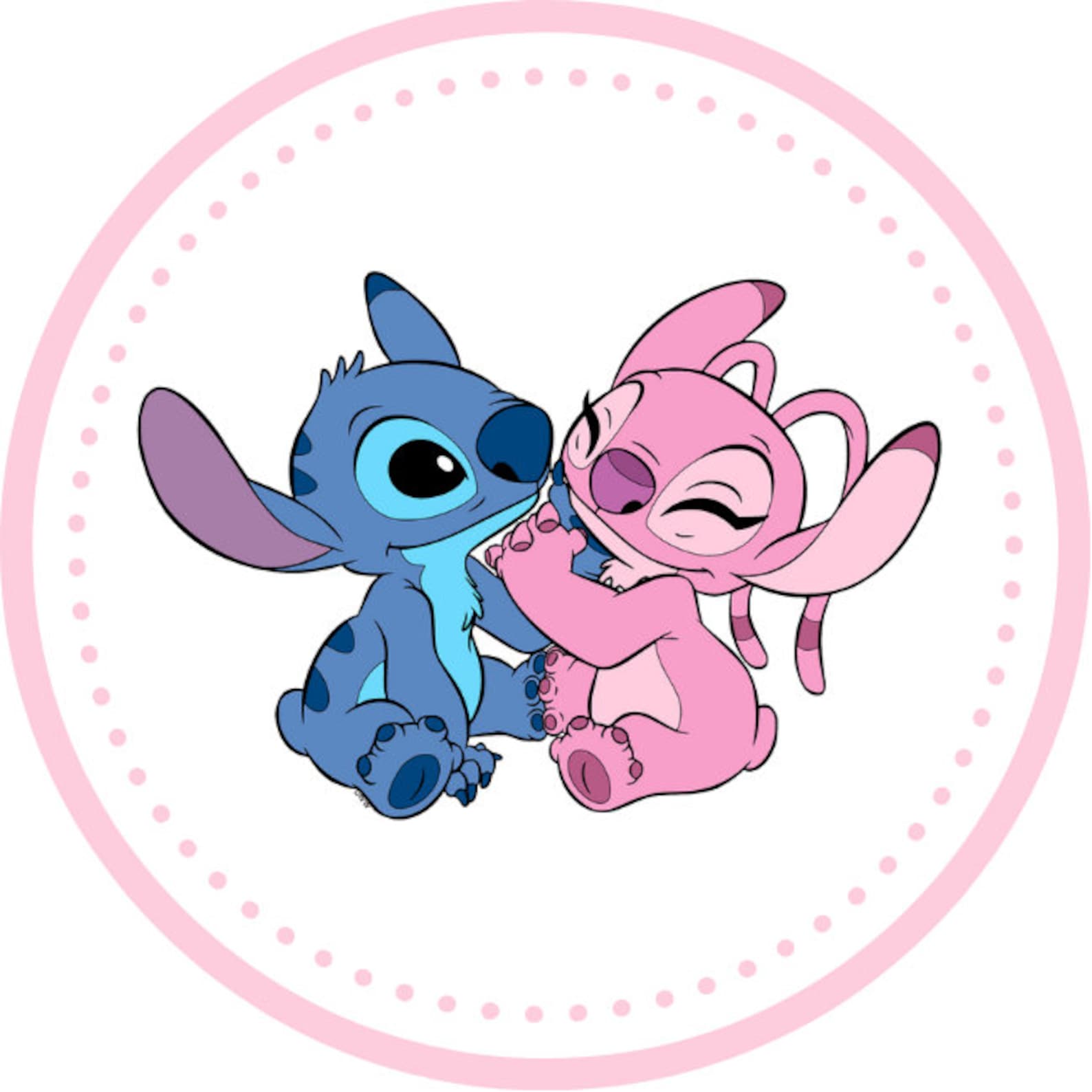 Pink Stitch Lilo&stitch Edible Sugar Sheet for Cupcakes, Cookies, Oreos ...