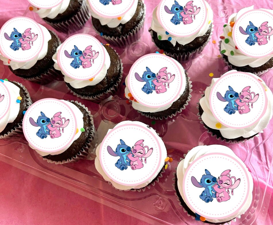 Pink Stitch Lilo&stitch Edible Sugar Sheet for Cupcakes, Cookies, Oreos ...