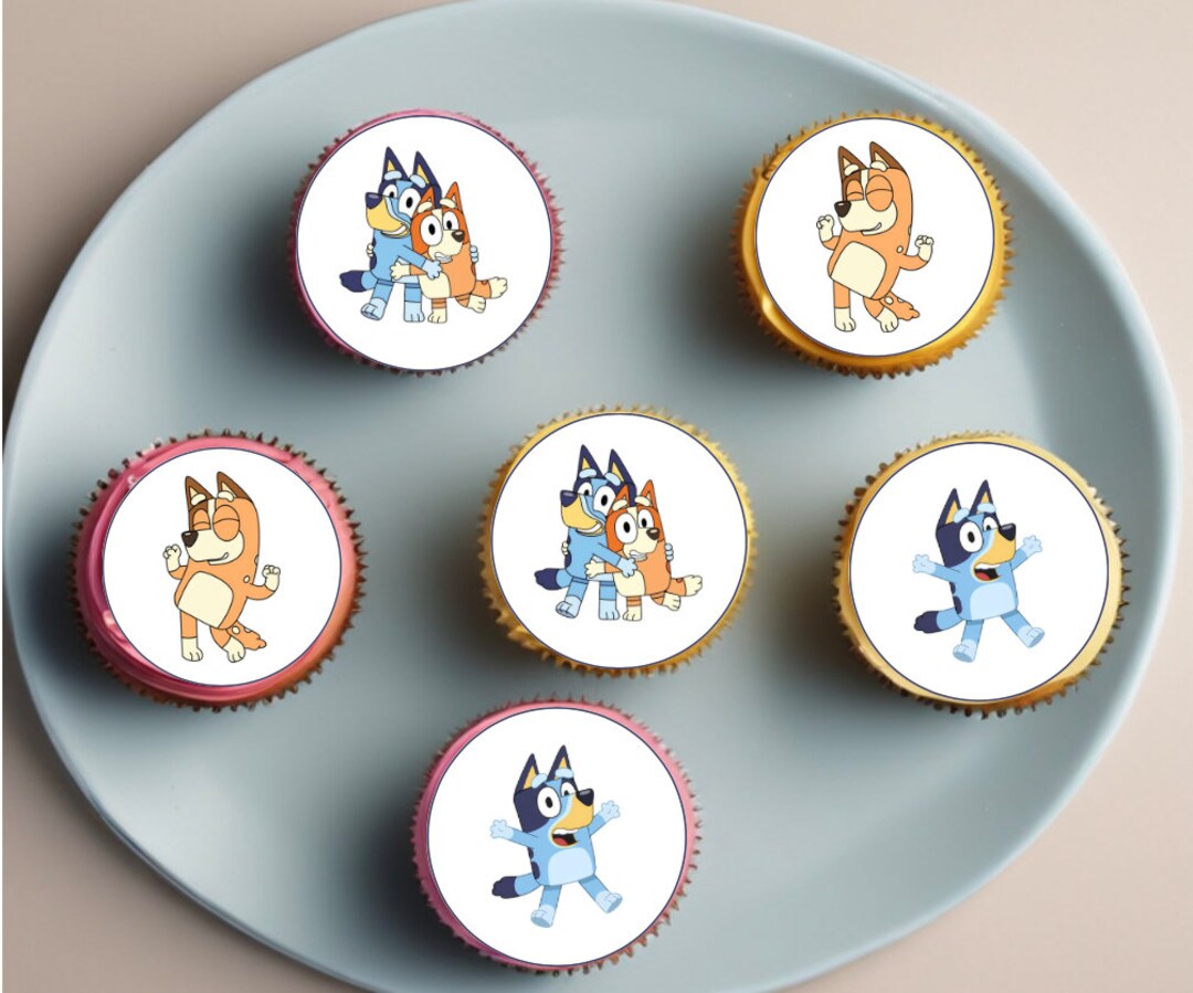 Bluey and Bingo Blue Dog Cartoon Edible Image Toppers Sugar Sheet for ...