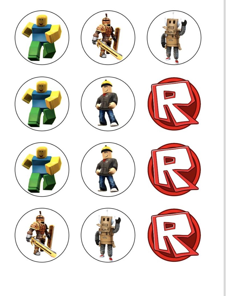 Roblox Characters Kids Game Party Edible Image Toppers Sugar Sheet for ...
