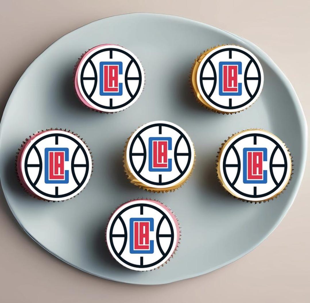 LA Clippers Los Angeles Logo Edible Sugar Sheet of 1.5", 2" Round ...