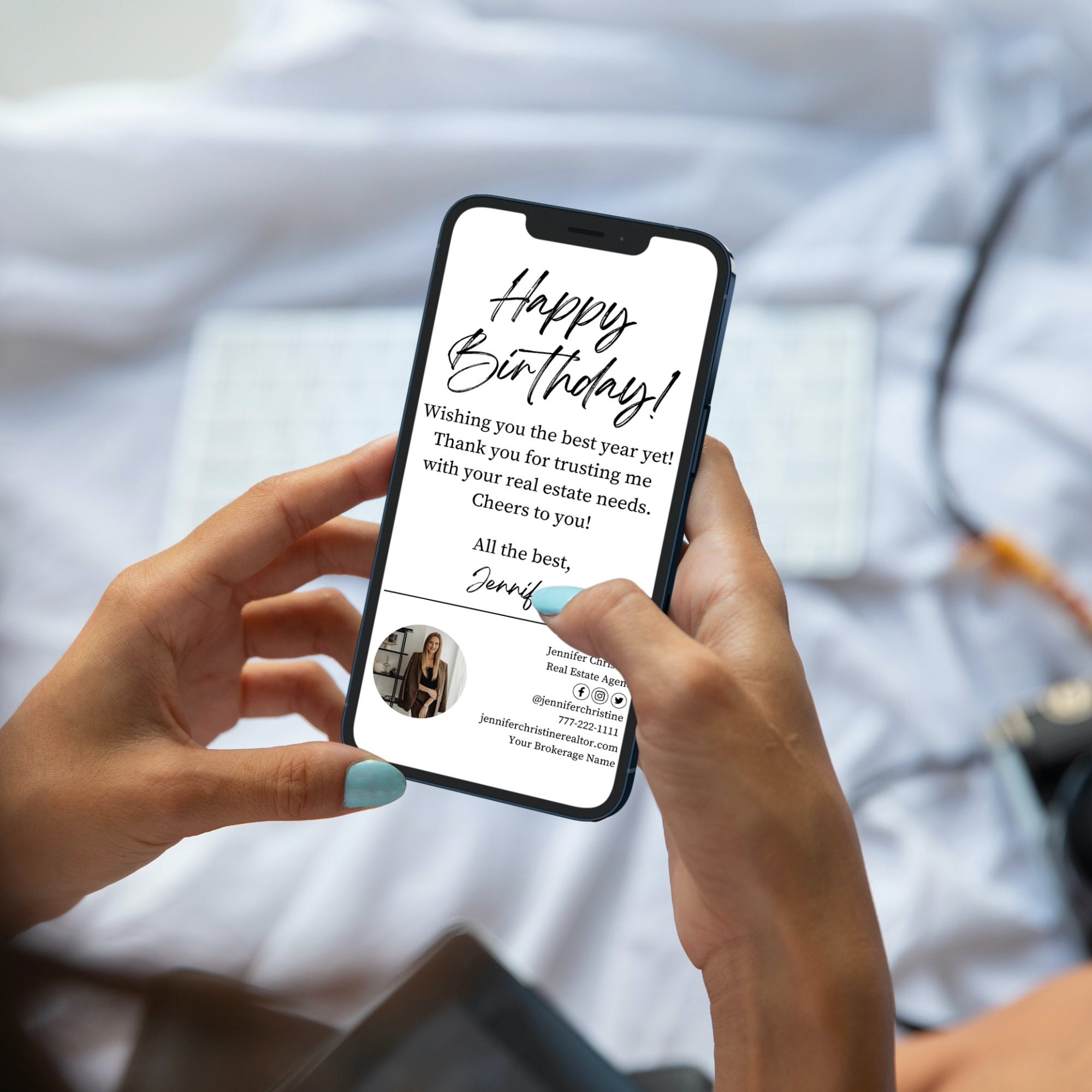 Happy Birthday Client Textable Bundle for Real Estate Agents, Client ...