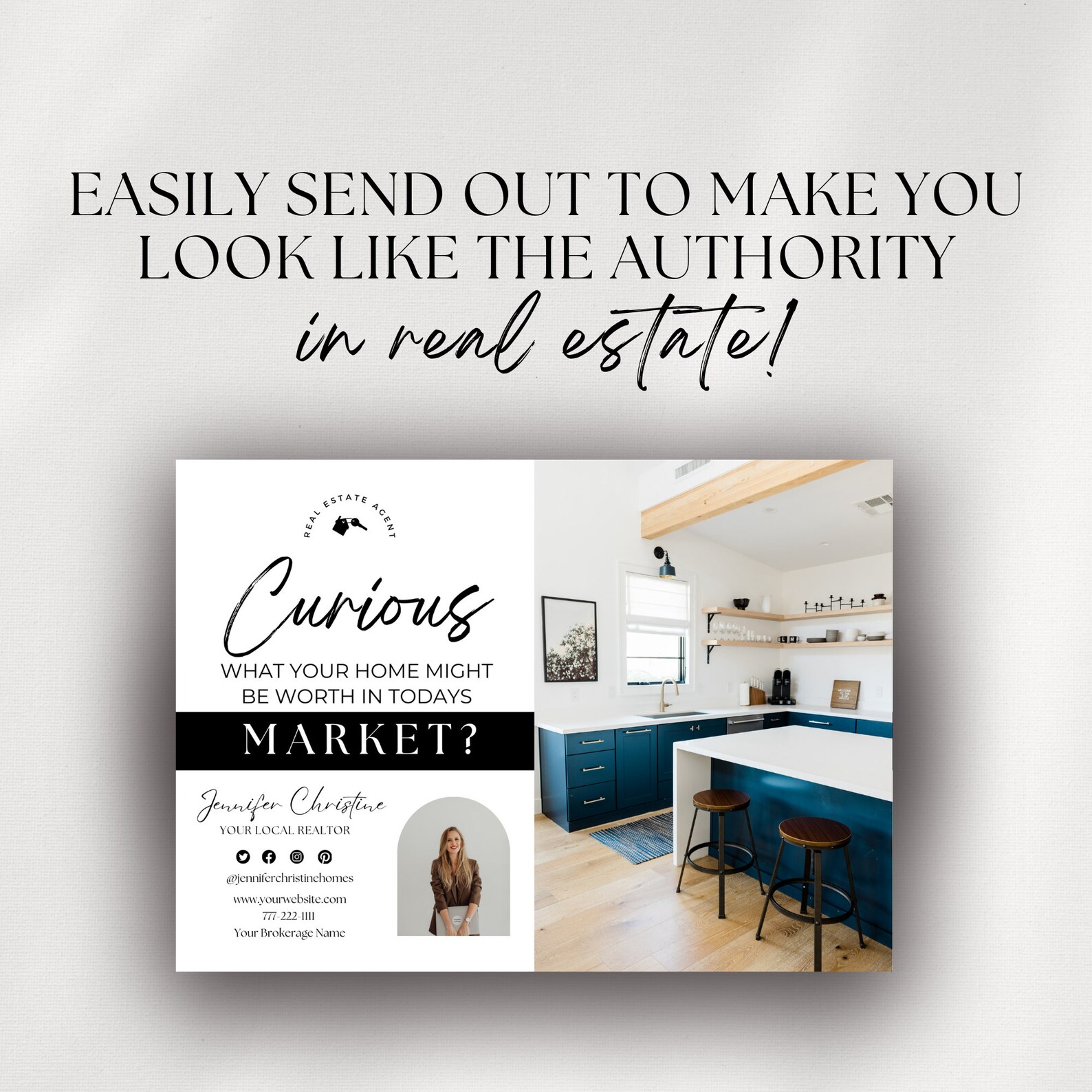 Real Estate Postcard, Realtor Postcards, Realtor Canva Template ...