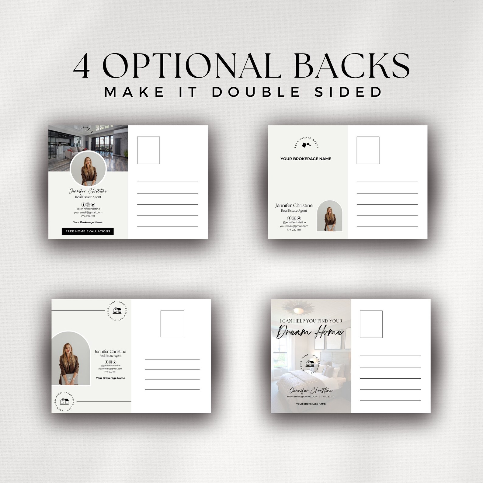 Real Estate Postcard, Realtor Postcards, Realtor Canva Template ...