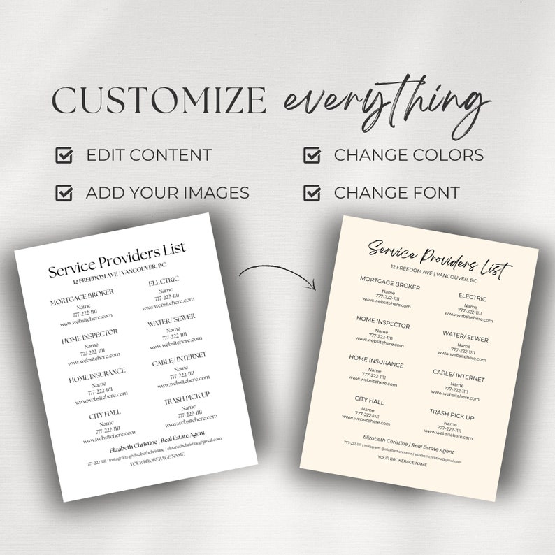 Service Providers List, Real Estate Trusted Vendors, Utility ...