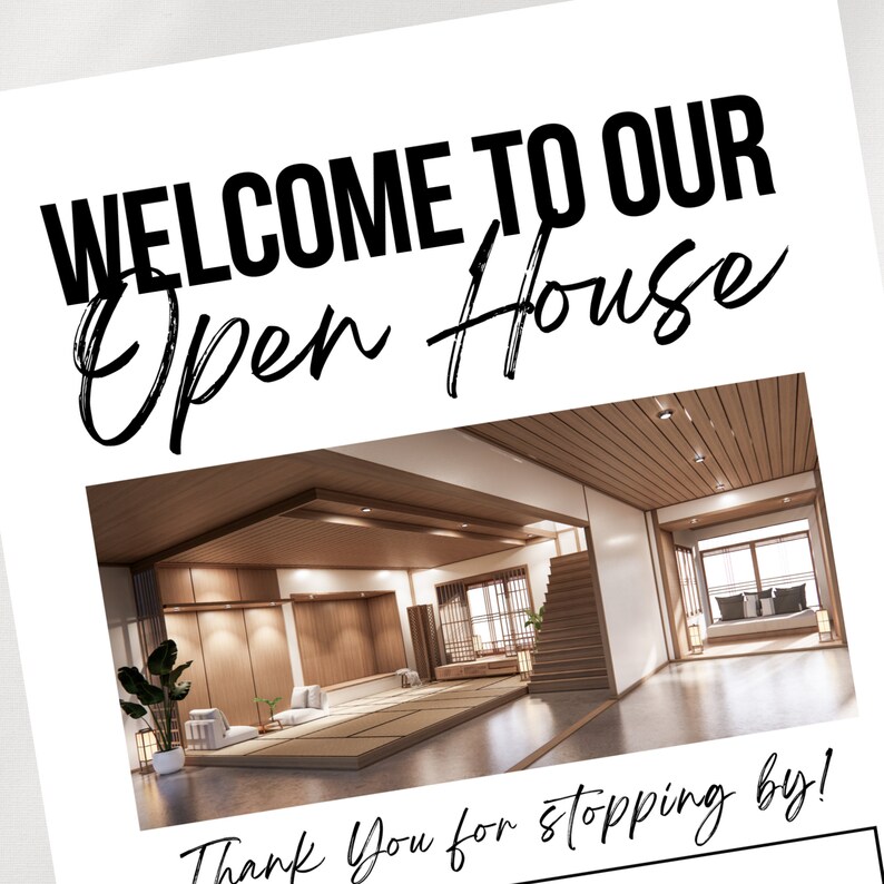 Open House Welcome Sign, Open House Sign, Open House Marketing, Welcome ...