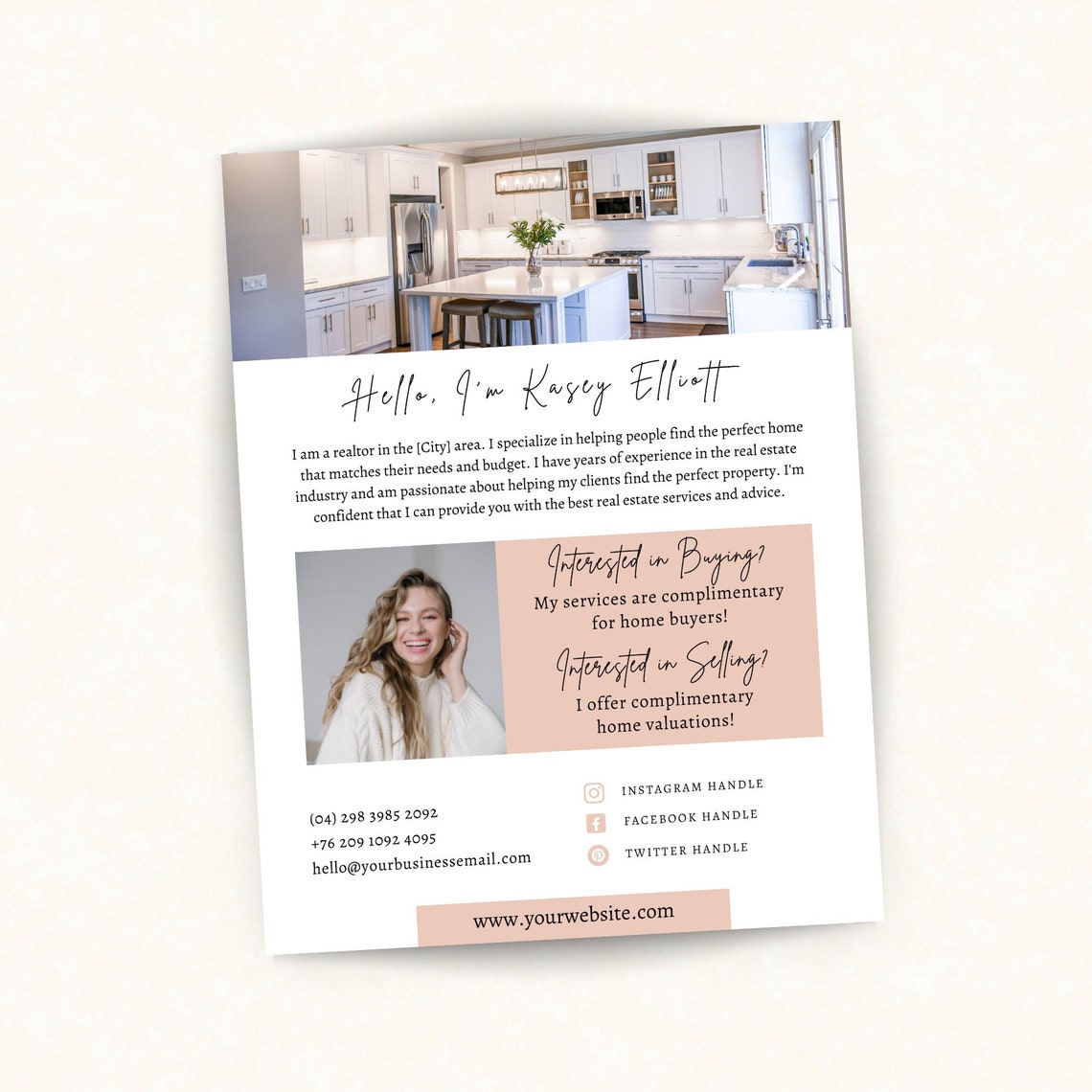 Realtor Flyer Real Estate Introduction Letter| Realtor Marketing Flyer ...