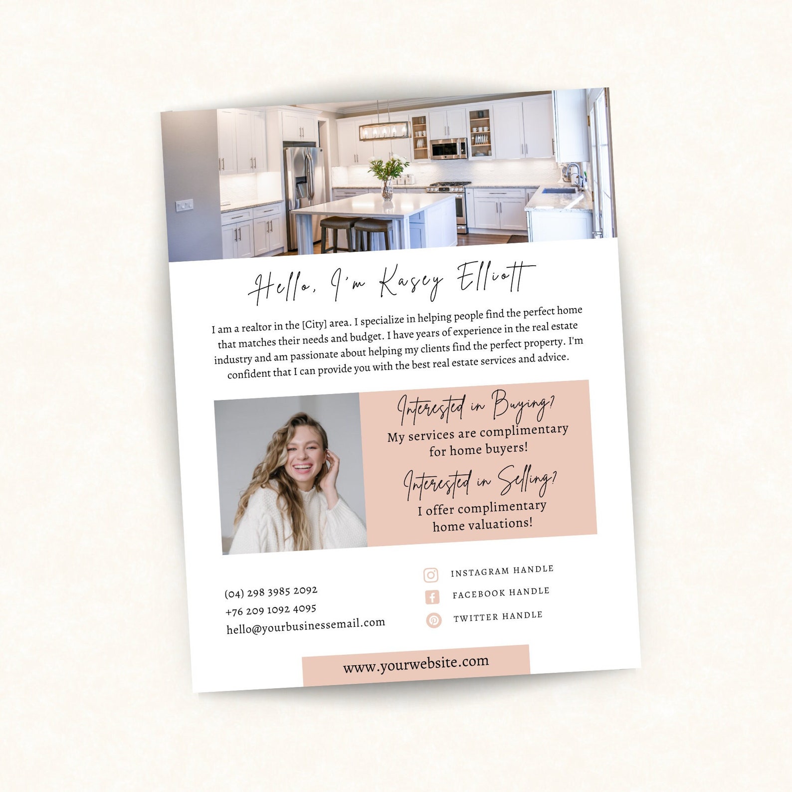 Realtor Flyer Real Estate Introduction Letter| Realtor Marketing Flyer ...